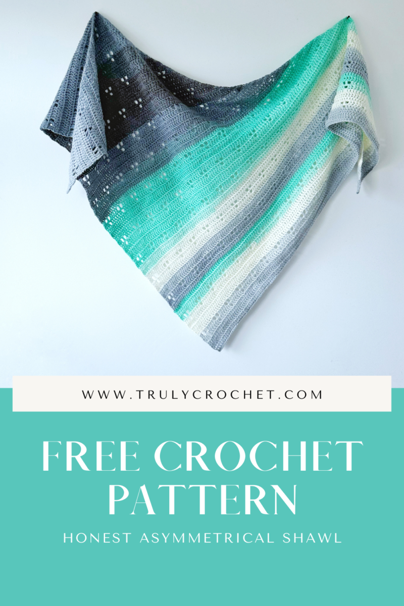 Honest Asymmetrical Shawl - Free Crochet Pattern - Truly Crochet