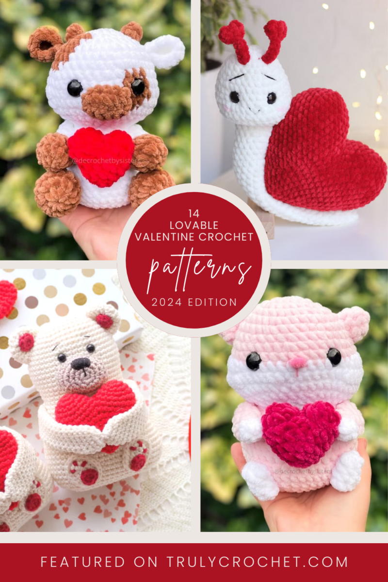 14 Lovable Valentine Crochet Patterns - 2024 Edition - Truly Crochet