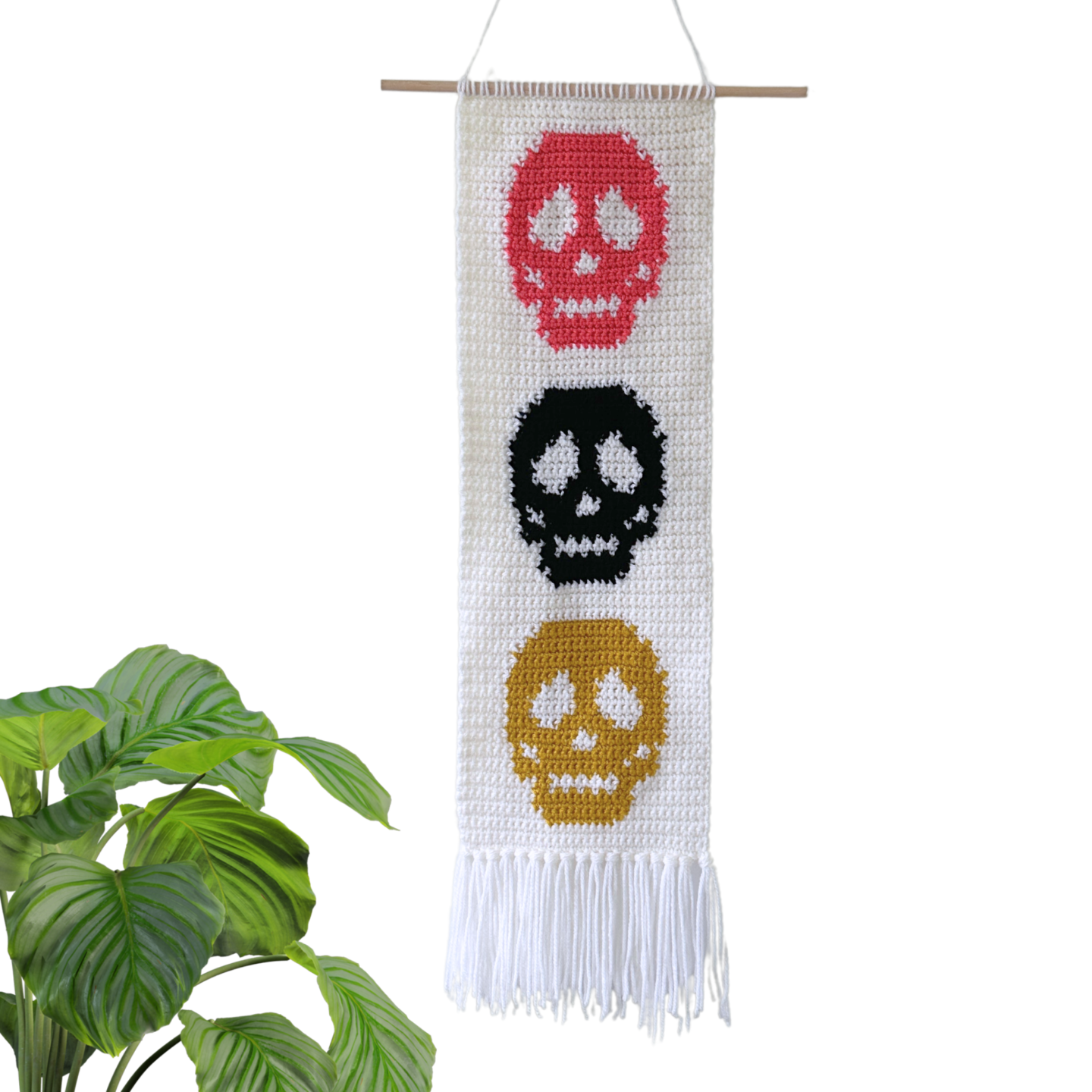 Simple Skull Portrait Tapestry - Free Crochet Pattern - Truly Crochet